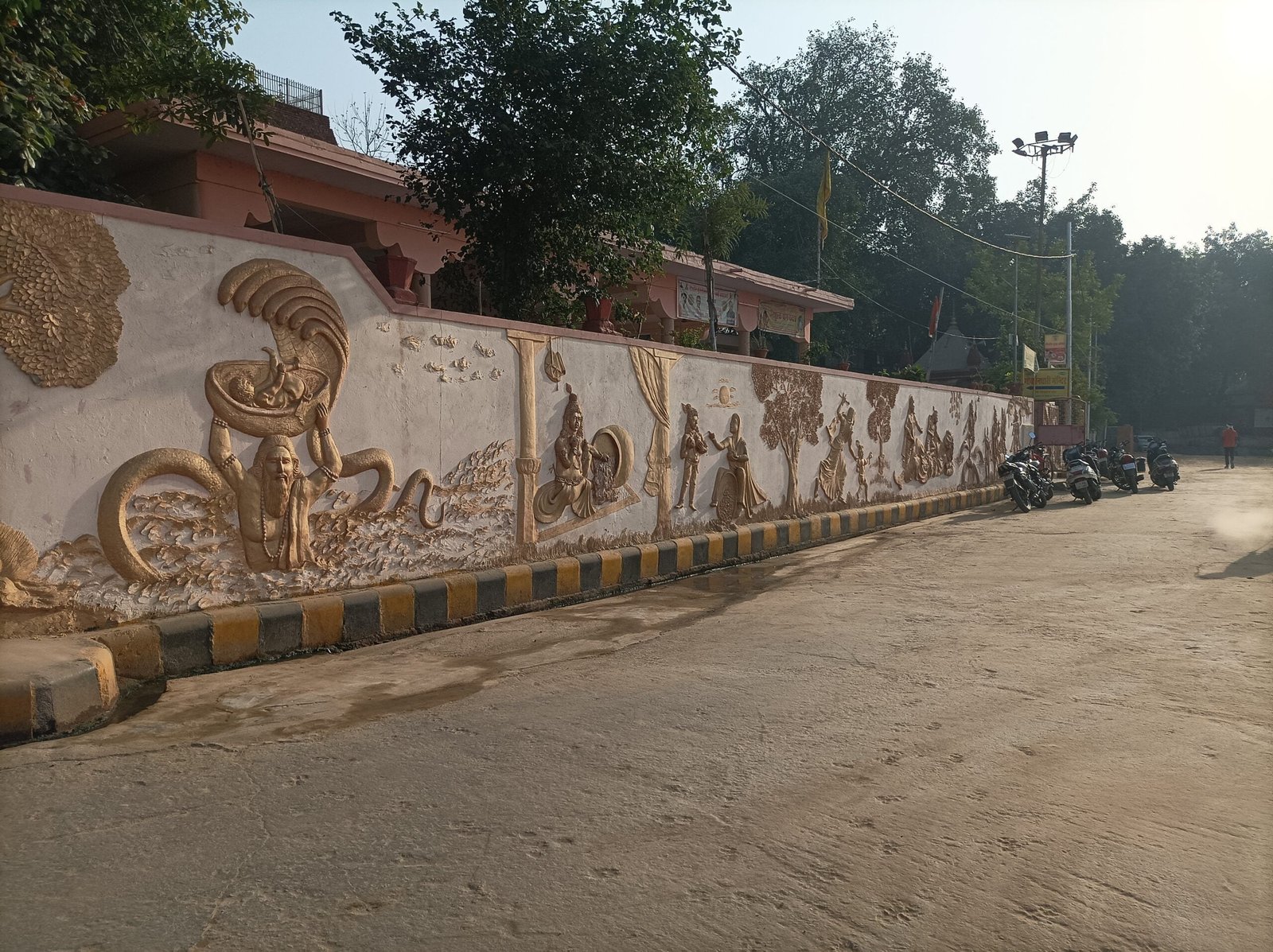 Great Sculptural art on the wall at Namo Ghat Varanasi best - Varanasi ...